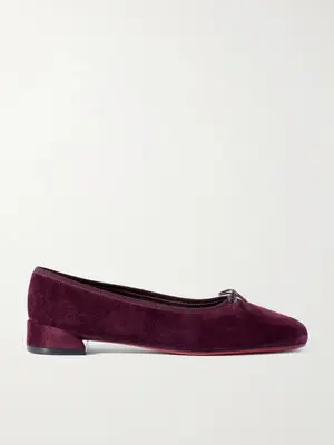 CHRISTIAN LOUBOUTIN Sweetie Jane Suede Ballet Flats - Purple