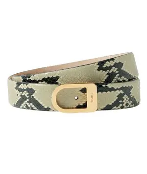 Khaite Saddle Snake-effect Leather Belt - Animal Print