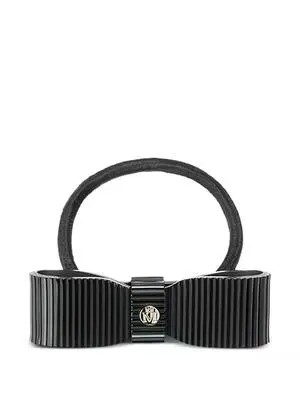 MAISON MICHEL Margaret Bow-detail Scrunchie - Black