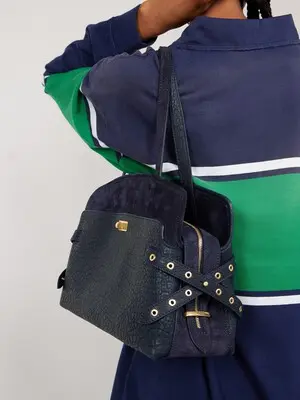 ANYA HINDMARCH Wilson Textured-leather And Suede Tote