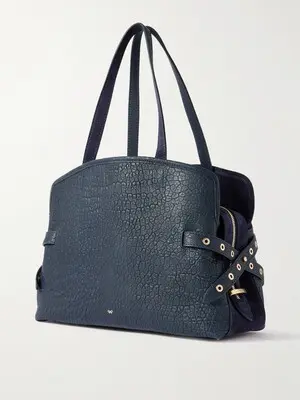 ANYA HINDMARCH Wilson Textured-leather And Suede Tote