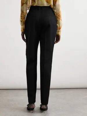Saint Laurent Grain De Poudre Wool Tapered Trousers