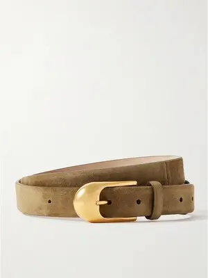 Khaite Dome Suede Belt Neutrals