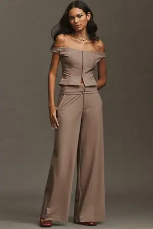 SOVERE / Kennedy Wide-leg Pants - Taupe