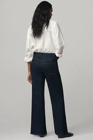 FRAME Le Slim Palazzo High-rise Wide-leg Jeans - Rinse