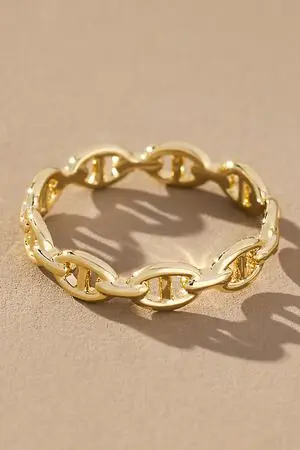 ANA LUISA Iver Anchor Chain Ring - Gold