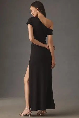 Bhldn Charlie Asymmetric One-shoulder Sleeveless Jersey Maxi Dress
