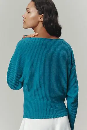 PILCRO Long Sleeve Cozy Top - Deep Waters
