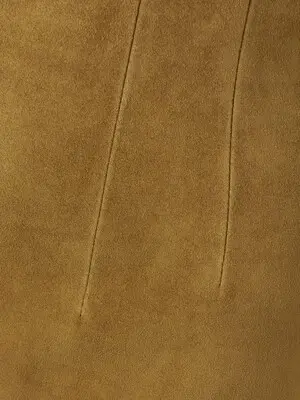 Khaite Loxley Suede Maxi Skirt