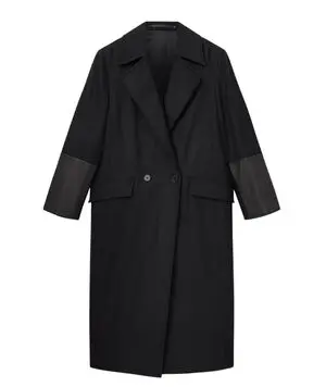 ALLSAINTS Sellma Double Breasted Italian Wool Coat