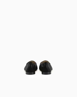 Giorgio Armani Textured Patent-leather Loafers