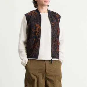 Universal Works Night Leopard Zip Waistcoat
