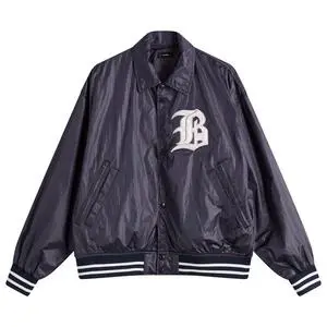 BEAMS Satin Varsity Jacket