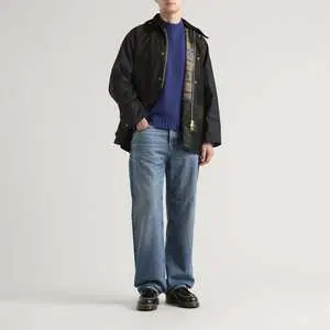 Barbour Patchwork Os Bedale Wax Jacket - Sage Multi