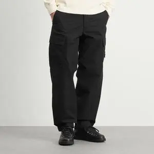 Stone Island Ghost Weatherproof Cotton Canvas Cargo Trousers - Black