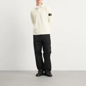 Stone Island Ghost Weatherproof Cotton Canvas Cargo Trousers - Black