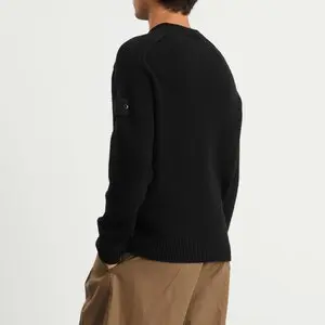 Stone Island Ghost Geelong Waffle Knit Jumper - Black