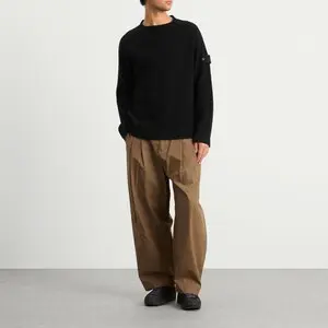 Stone Island Ghost Geelong Waffle Knit Jumper - Black