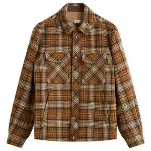 Moncler Stud Button Check Overshirt