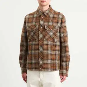 Moncler Stud Button Check Overshirt