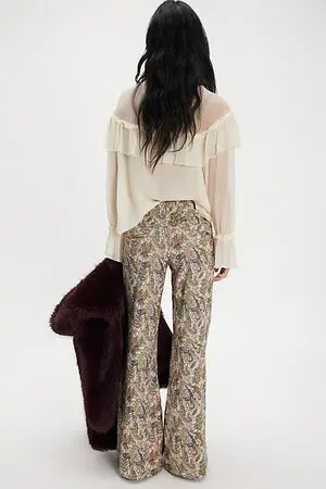 Free People Aster Jacquard Flare Pants - Original Combo Paisley