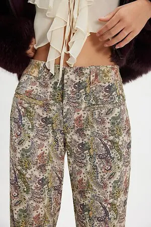 Free People Aster Jacquard Flare Pants - Original Combo Paisley