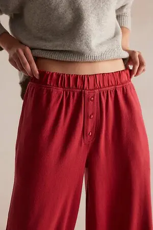 Free People Intimately Lounge Pants - Deep Cherry
