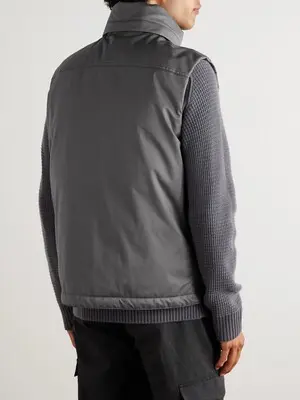 Stone Island Ghost Coated Virgin Wool-twill Down Gilet