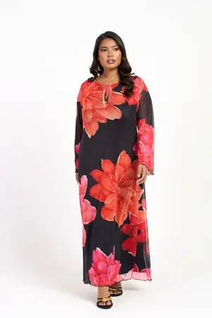FASHION-SZN CURVE Floral Maxi Dress