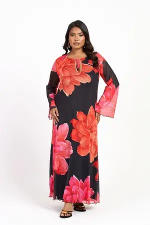 FASHION-SZN CURVE Floral Maxi Dress