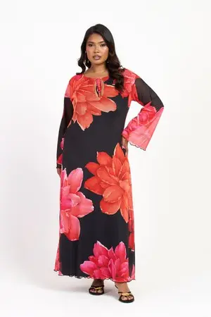FASHION-SZN CURVE Floral Maxi Dress