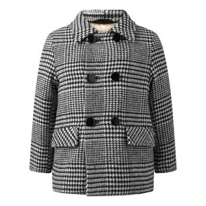 RACHEL RILEY Houndstooth Double Breasted Coat