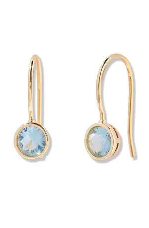 BROOK & YORK Mia Birthstone Drop Earrings - Gold March