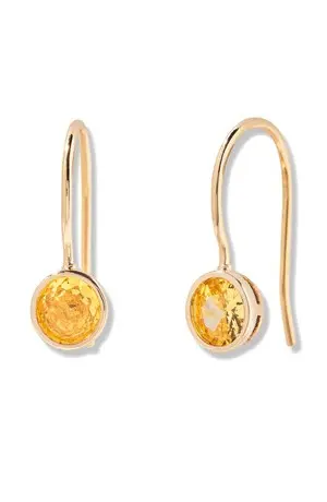 BROOK & YORK Mia Birthstone Drop Earrings Gold November