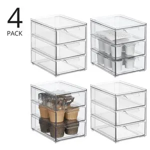 MDESIGN Idesign 3-drawer Stackable Organizer For Kitchen Or Pantryset Of 4