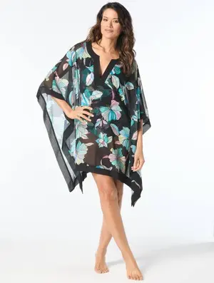 COCO CONTOURS Grand Chiffon Caftan Cover Up