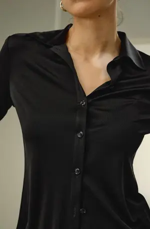 Lilysilk Silk Jersey Slim Shirt