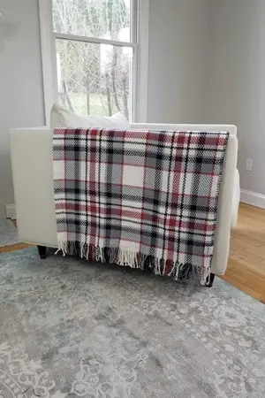 INFUSEZEN Plaid Lightweight Turkish Throw Blanket