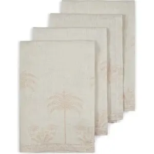 MAJKA La Fortuna Palms Napkinsset Of 4 - Safari Beige X Pink Sands