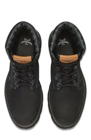 Mcm Ankle Boots In Nubuck And Monogram Print Leather - Black