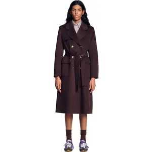 Sandro Double-faced Checked Coat