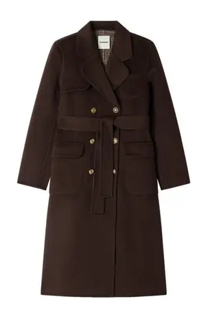 Sandro Double-faced Checked Coat