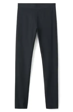 Mango Selection Zip Hem Leggings - Black