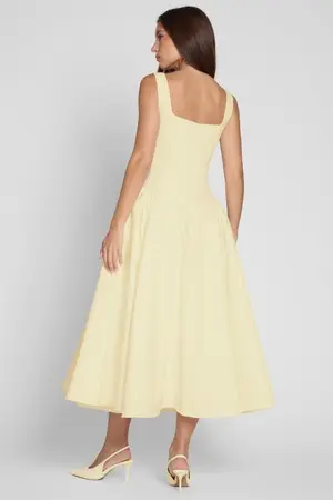 LEAU Corset Midi Dress - Yellow