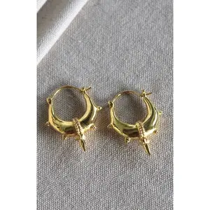 KAPOETA BY AMBICA Rajasthan Brass Earrings - Gold Plated