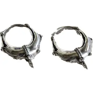KAPOETA BY AMBICA Rajasthan Brass Earrings - Silver