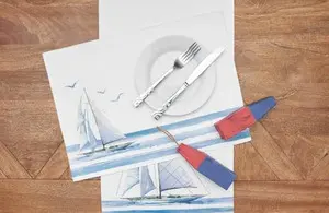 C&F HOME Let Your Dreams Set Sail Embroidered Dining Table Runner
