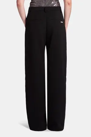 KATE BARTON Draped Knee Wool Trousers