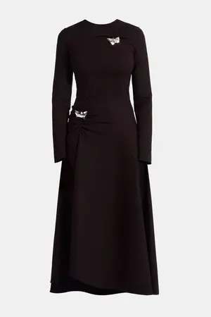 KATE BARTON Talia Midi Dress With Detachable Brooches