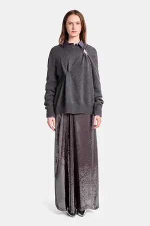 KATE BARTON Talia Midi Dress With Detachable Brooches